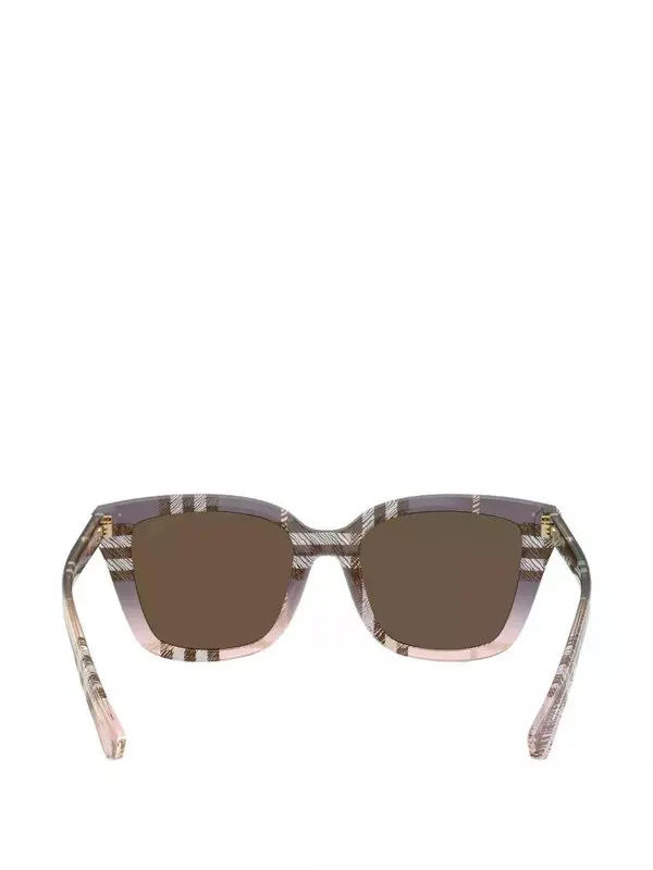 Burberry Square-frame Checked Sunglasses