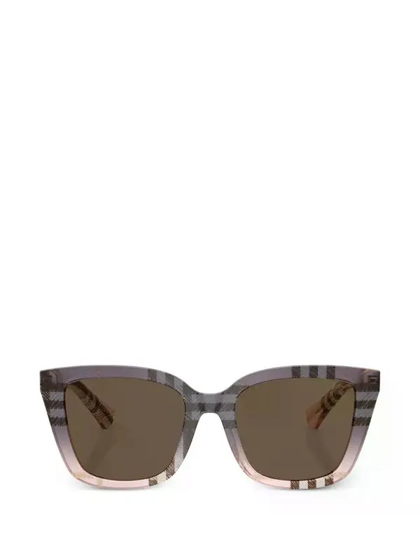 Burberry Checked Square Frame Sunglasses - Pink