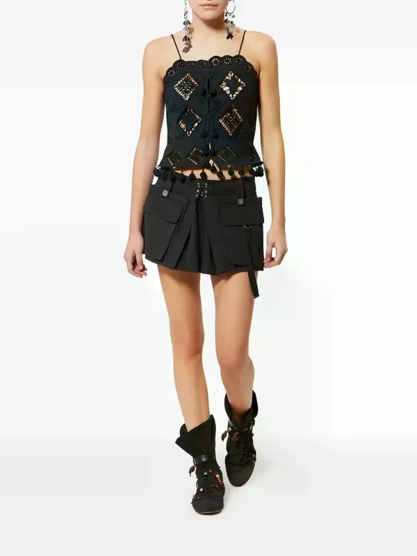 Isabel Marant Étoile Nelssy Broderie Anglaise Top - Black