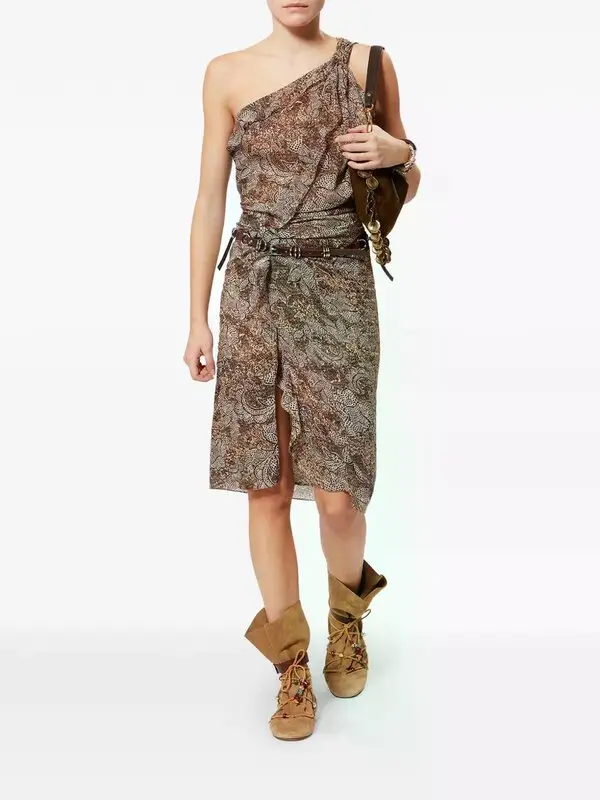 Isabel Marant Étoile Charlota Floral-pattern Midi Dress - Brown