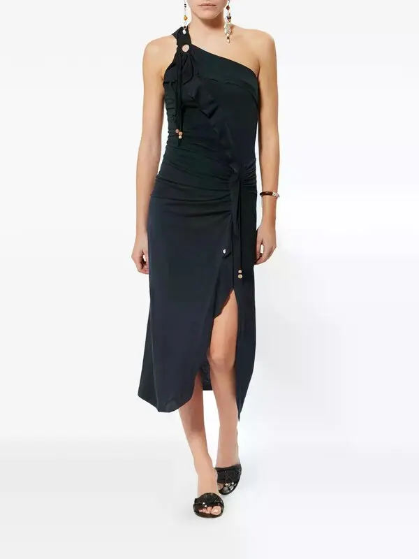 isabel marant etoile one shoulder dress Isabel Marant Étoile Juliane One-shoulder Ruffled Midi Dress
