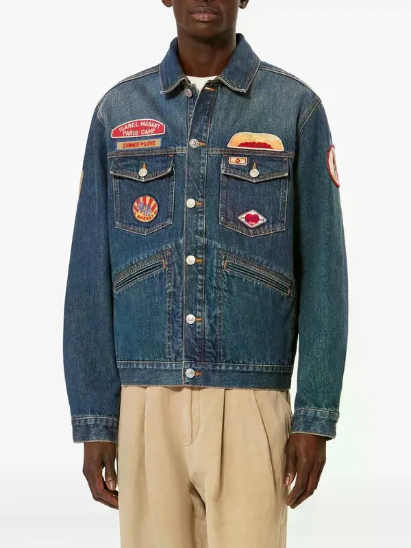 MARANT Jarvey Embroidered Denim Jacket