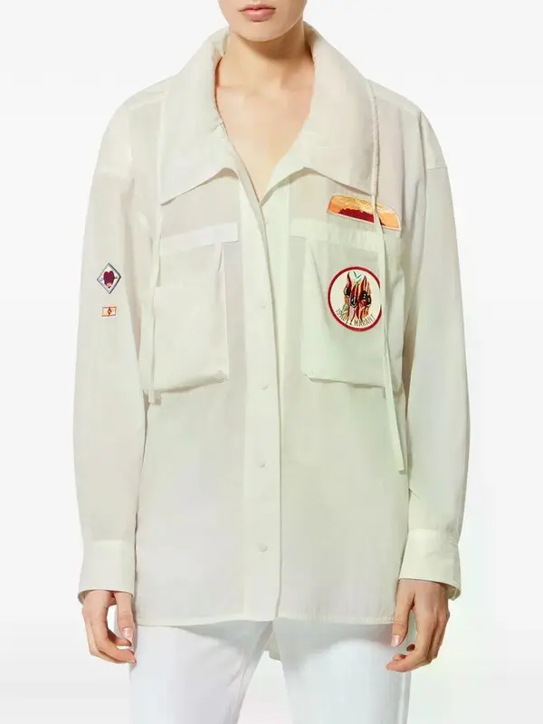 Isabel Marant Étoile Embroidered Patches Shirt - Neutrals