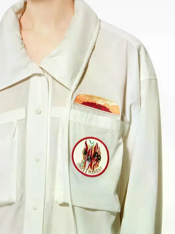 Isabel Marant Étoile Embroidered Patches Shirt - Neutrals
