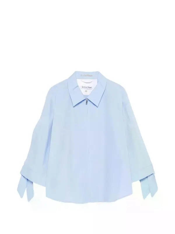 LE SARTE PETTEGOLE Sleeve Tie Shirt - Blue