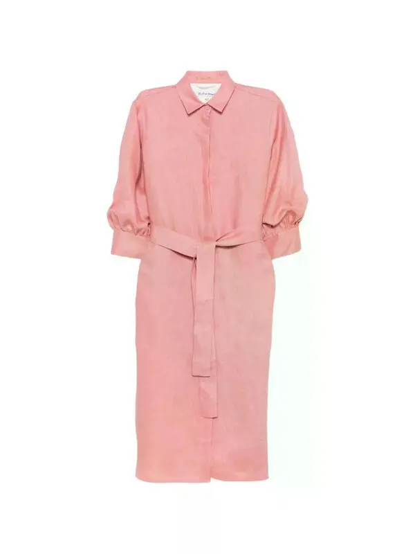 LE SARTE PETTEGOLE Tie-belt Shirt Dress - Pink