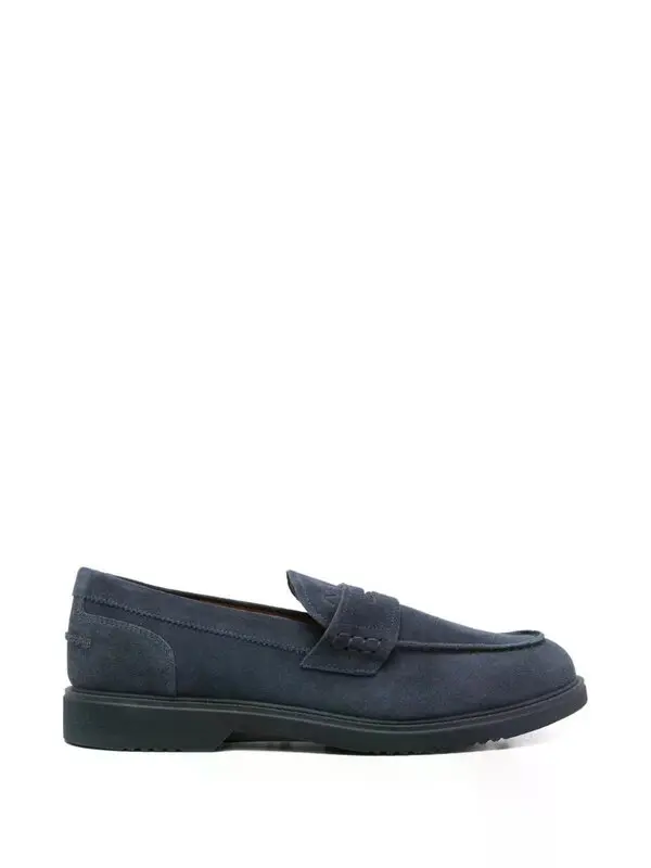 NEROGIARDINI Penny Leather Loafers - Blue