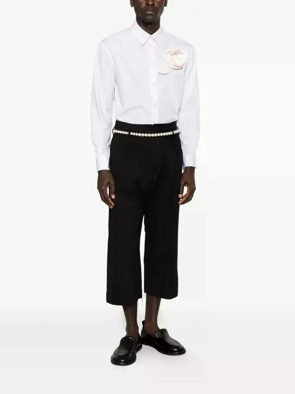 Simone Rocha Floral-appliqué Shirt