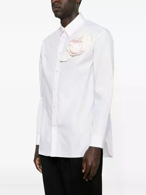 Simone Rocha Floral-appliqué Shirt