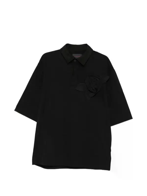 Simone Rocha Flower-appliqué Polo Shirt