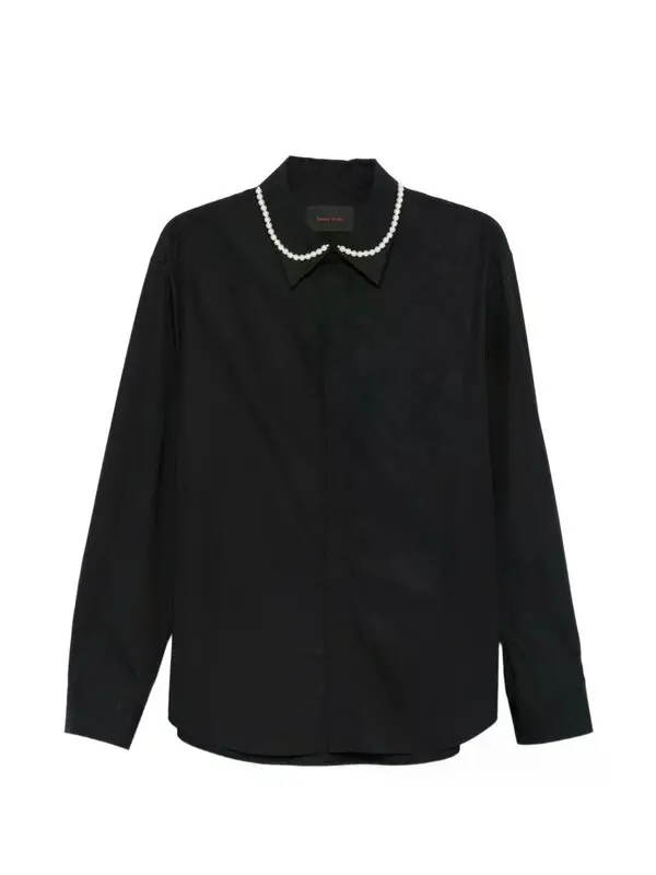 Simone Rocha Pearl-embellished Shirt - Black