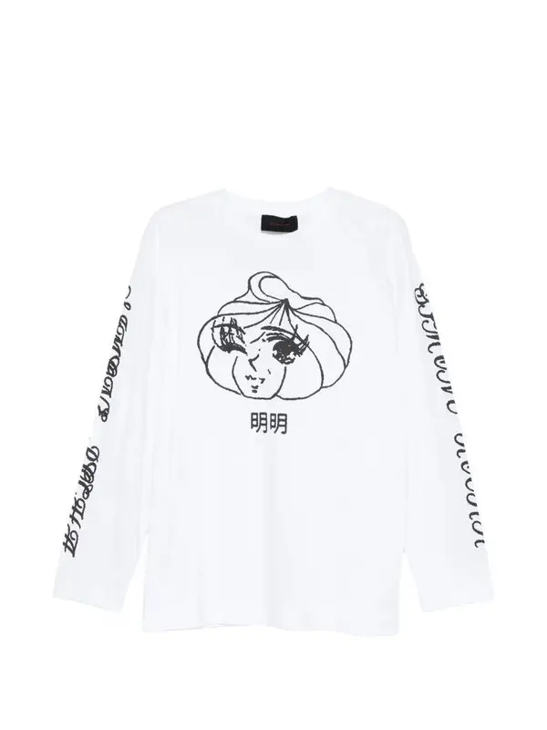 Simone Rocha Printed Long-sleeve T-shirt - White