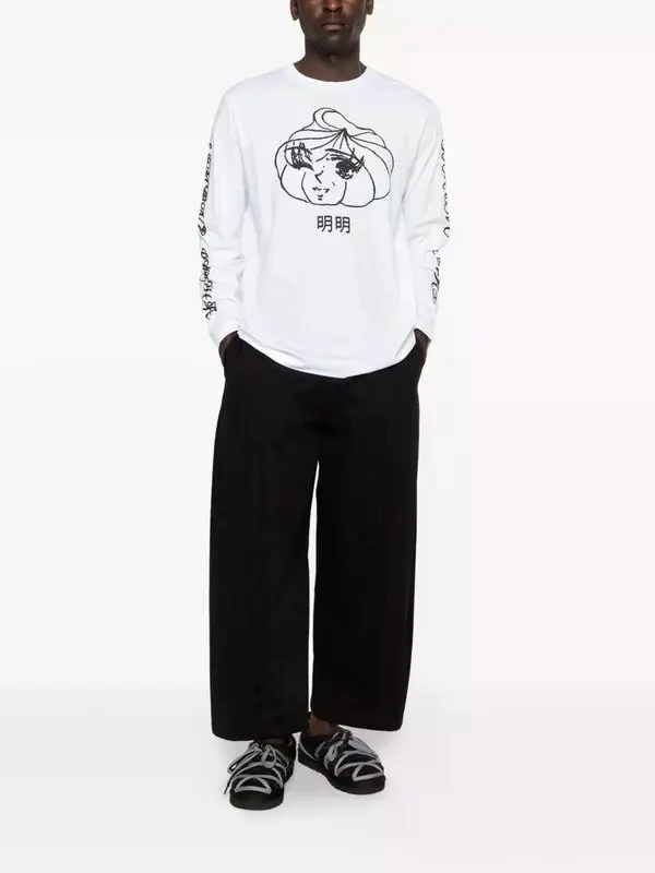 Simone Rocha Printed Long-sleeve T-shirt - White