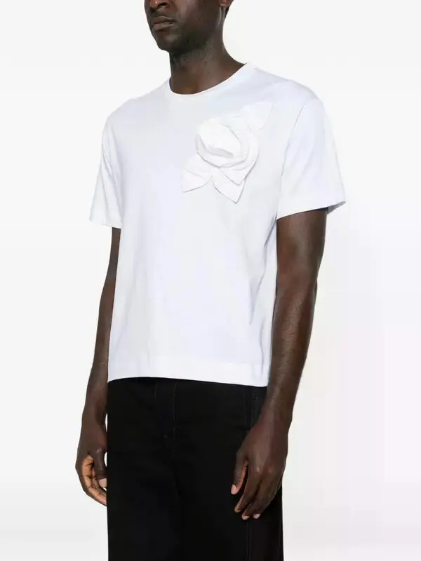 Simone Rocha Flower-appliqué T-shirt - White