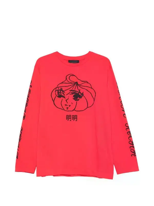 Simone Rocha Printed Long-sleeve T-shirt - Red