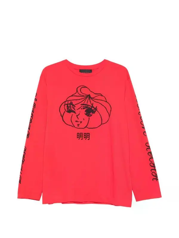 Simone Rocha Printed Long-sleeve T-shirt - Red