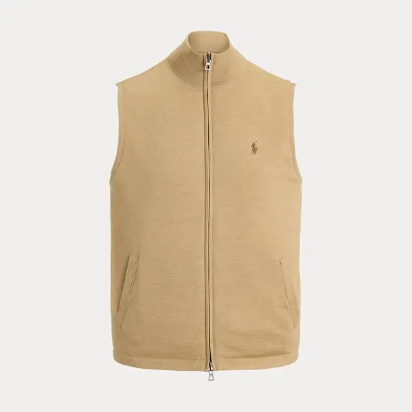 Ralph Lauren Reversible Hybrid Sweater Vest - Camel Combo