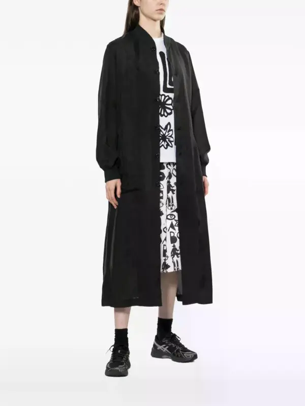 Comme Des Garçons Logo-print See-through Coat