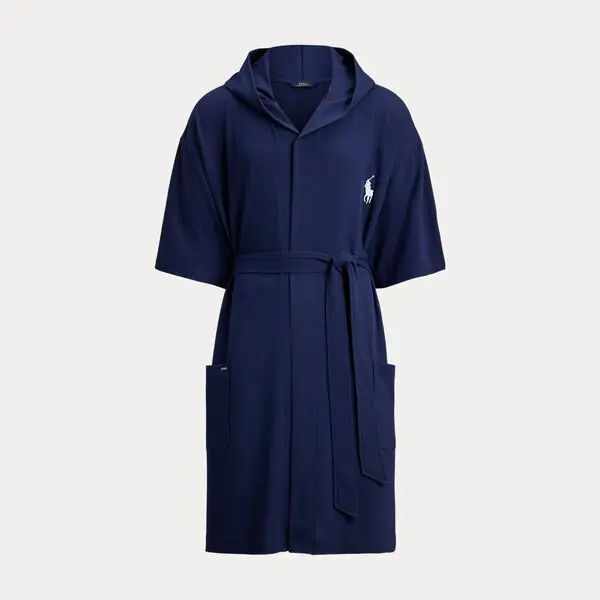 Ralph Lauren Featherweight Mesh Robe - Cruise Navy