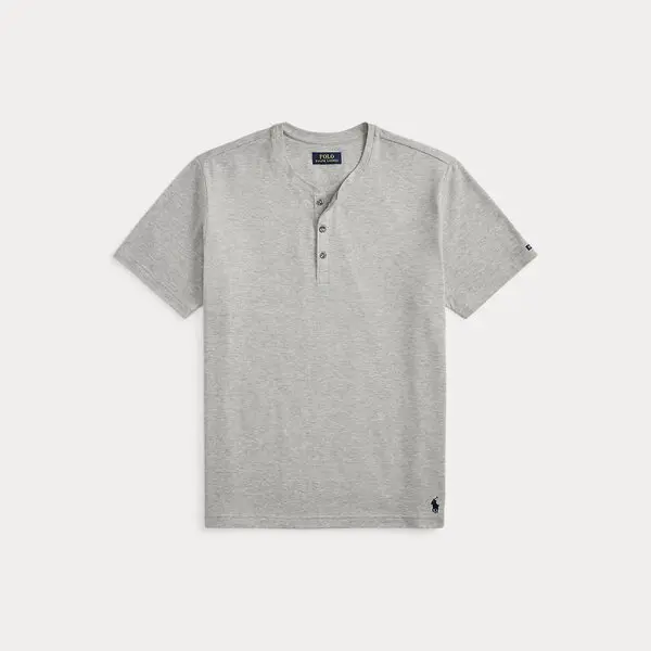 Ralph Lauren Featherweight Mesh Henley Sleep Shirt - Andover Heather