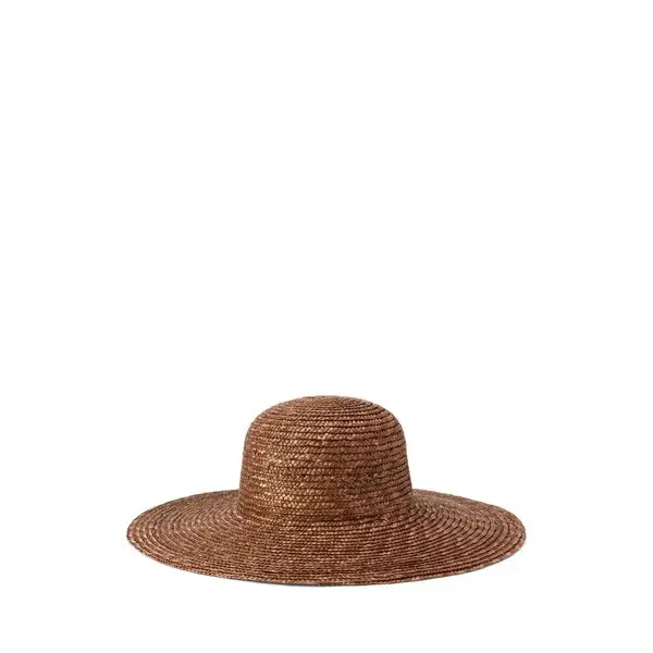 Ralph Lauren Logo Wide-brim Straw Sun Hat