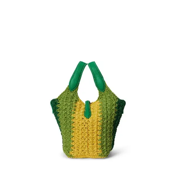 Ralph Lauren Polo Play Crochet Small Tote & Crossbody - Green Multi