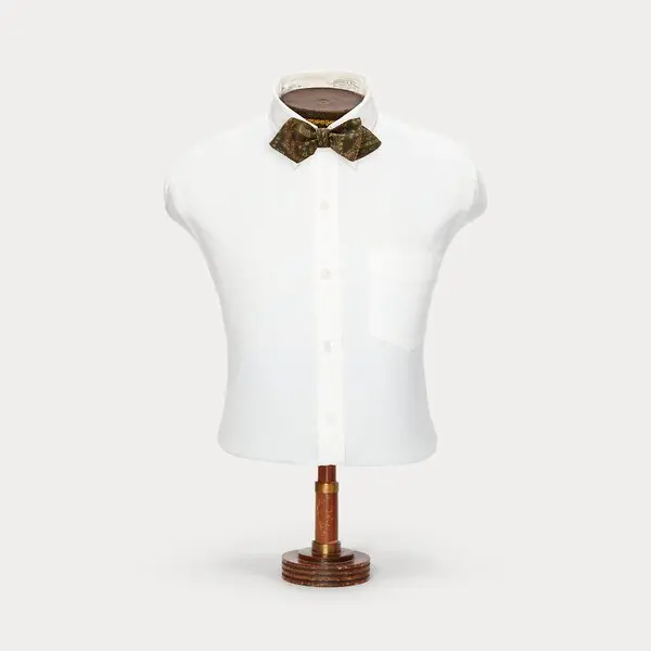 Ralph Lauren Paisley Linen Bow Tie - Brown