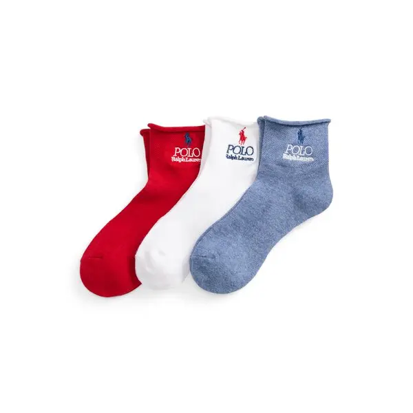 Ralph Lauren Rolled Ankle Sock 3-pack