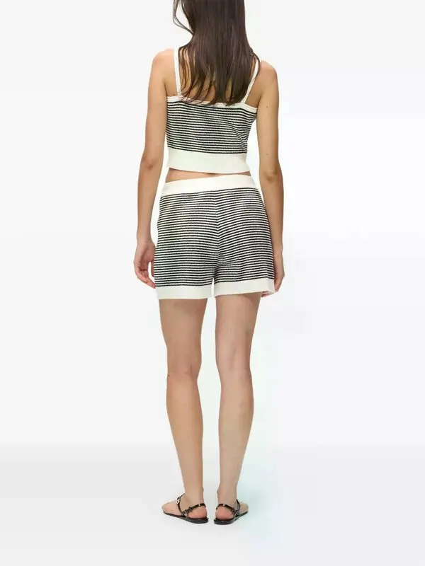 Karl Lagerfeld Striped Knit Shorts - White