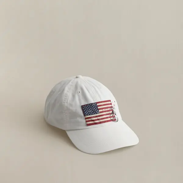 Ralph Lauren 2009 Flag-patch Ball Cap - White