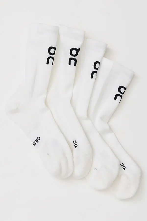 On Core High Run Sock 2-pack - White