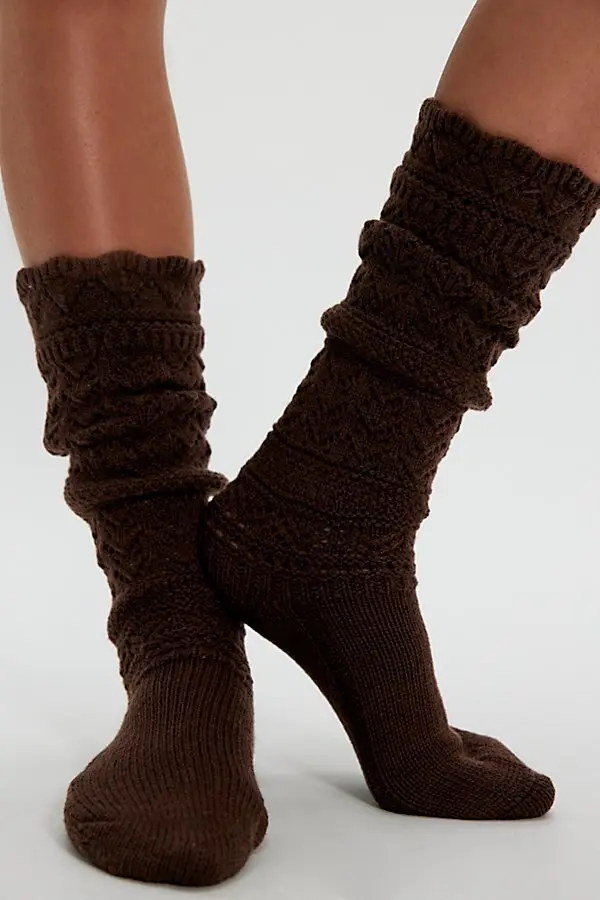 Free People Knit Legwarmers - Brown