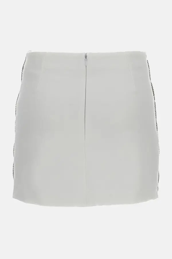 DES_PHEMMES Jewel Mini Skirt - Silver