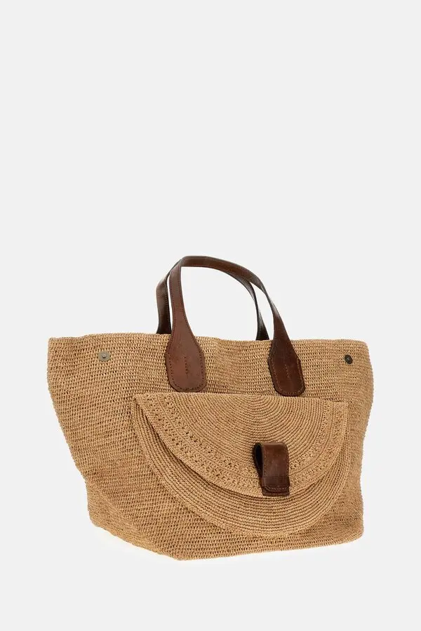 IBELIV Raffia Tote Bag - Beige