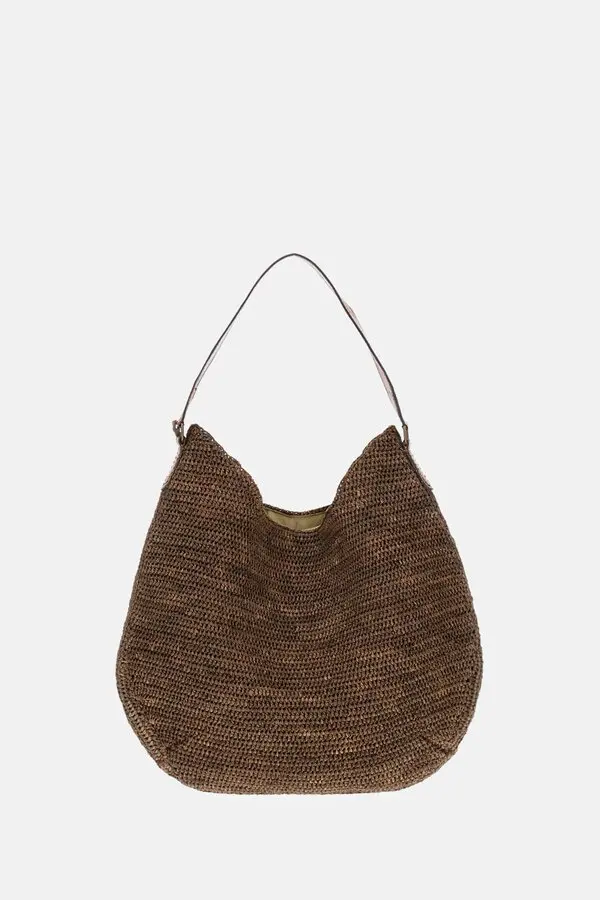 IBELIV Tote Bag In Raffia - Brown