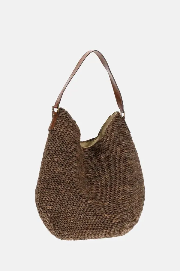 IBELIV Raffia Tote Bag - Brown