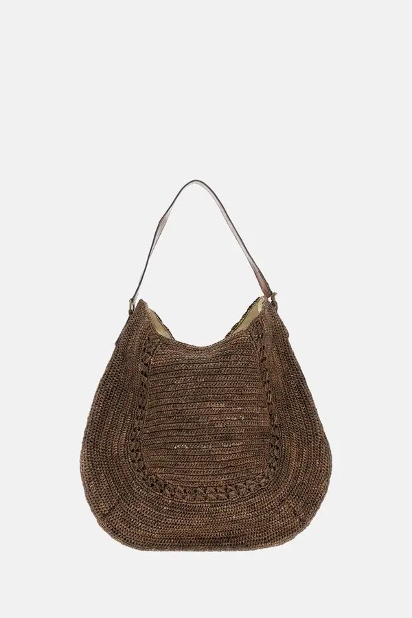 IBELIV Raffia Tote Bag - Brown