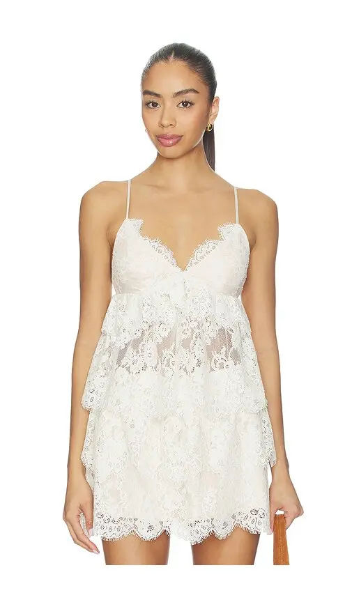 LOVERS AND FRIENDS Jen Top With Lace Detailing - White