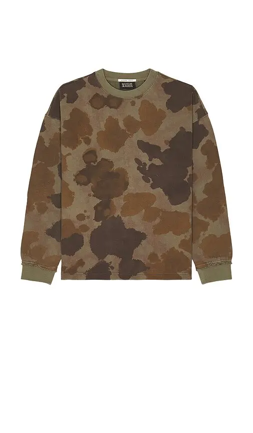 Scotch & Soda Printed Overdyed Sweatshirt