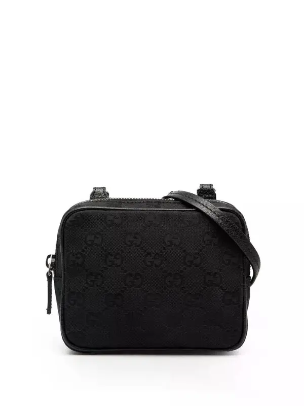 Gucci 2000-2015 Gg Canvas Crossbody Bag - Black