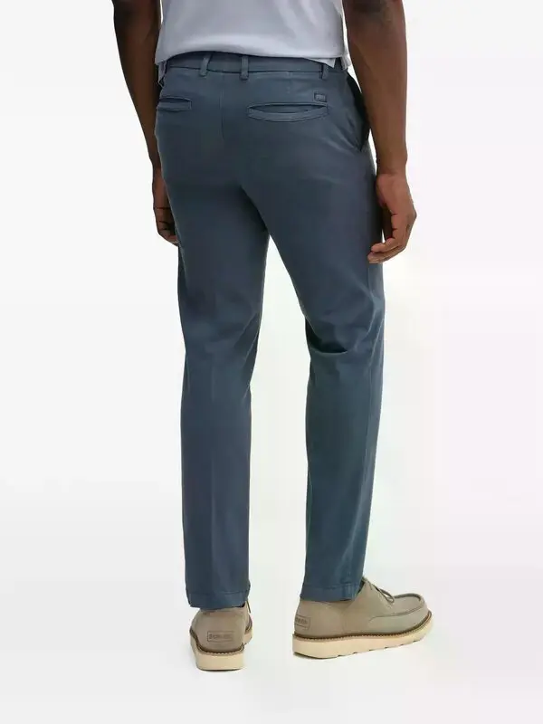BOSS Straight-fit Cotton Trousers - Blue