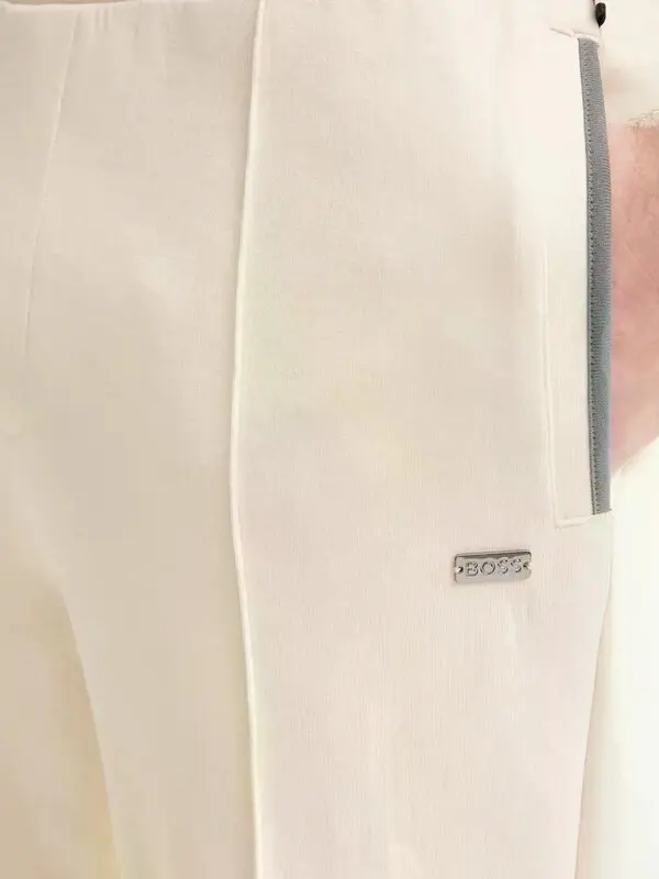 BOSS Drawstring-detail Cotton Trousers