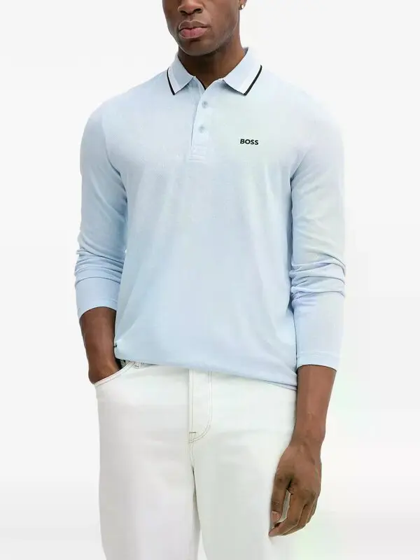 BOSS Long-sleeve Polo Shirt - Blue