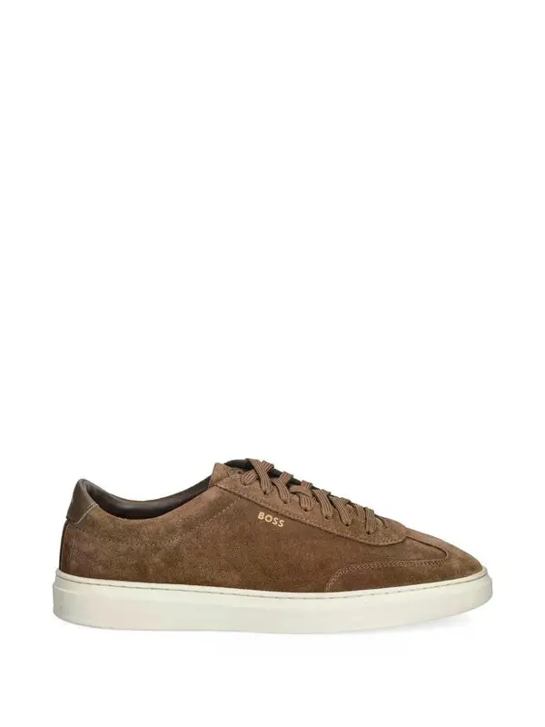 BOSS Suede Lace-up Sneakers - Brown