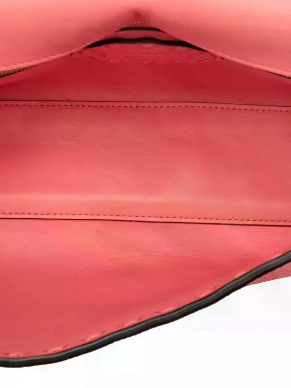 Fendi 2000-2010 Leather Selleria Baguette Satchel - Pink