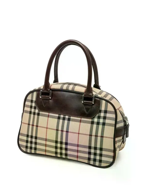 Burberry House Check Canvas Handbag - Brown