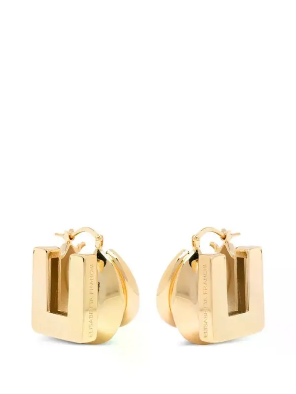 Elisabetta Franchi Logo-detail -tone Earrings - Gold