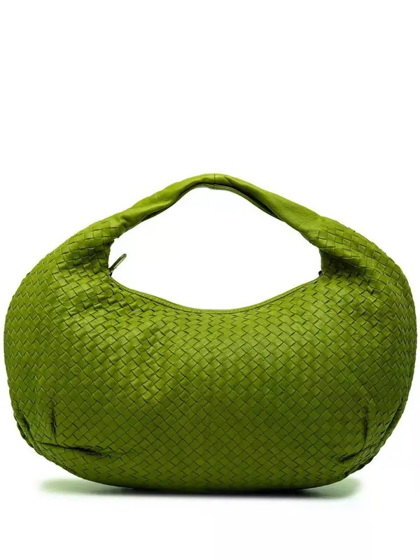 Bottega Veneta 2012-2026 Medium Nappa Intrecciato Belly Hobo Bag - Green