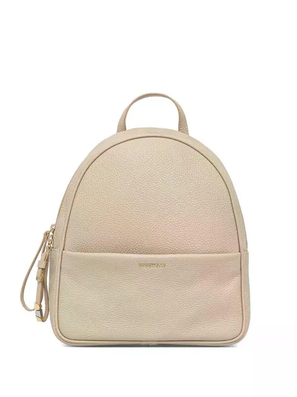 COCCINELLE Grained-leather Backpack - Neutrals