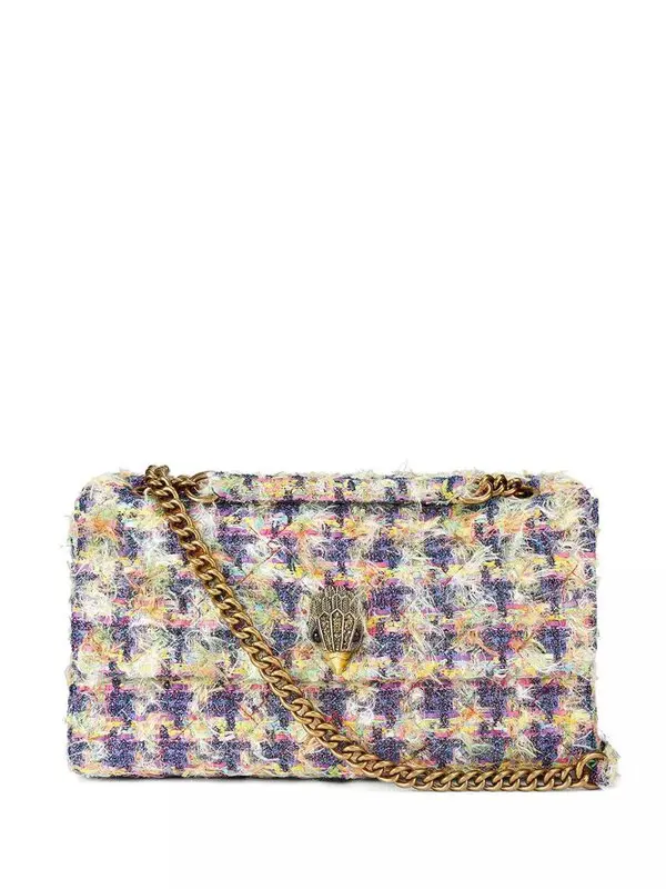 Kurt Geiger Tweed Shoulder Bag - Purple